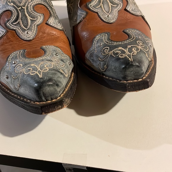 Boot Barn | Shoes | Blue And Brown Cowboy Boots | Poshmark